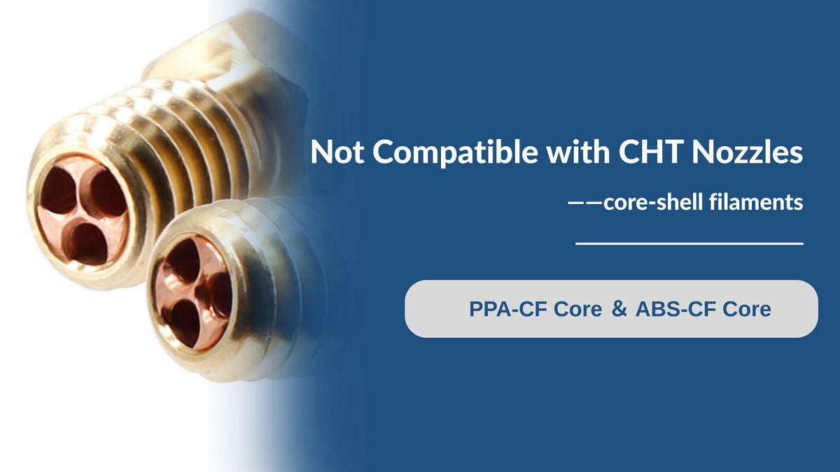 Why Core-Shell Filaments Are Not Compatible with CHT Nozzles