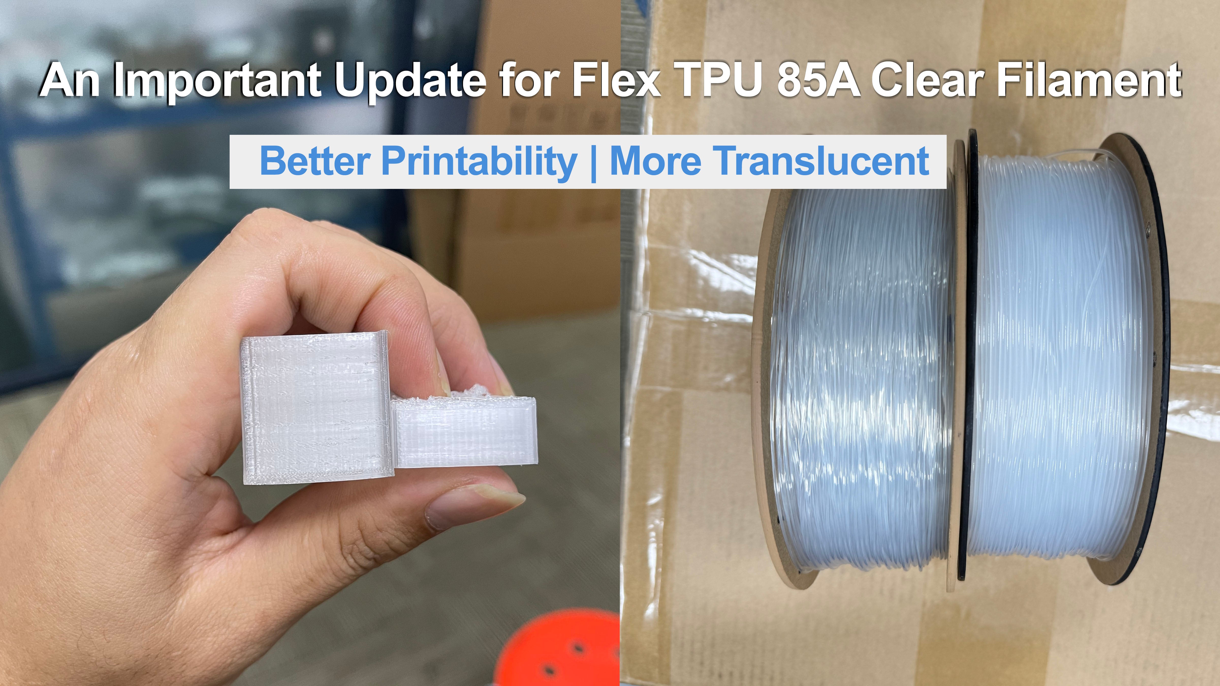 Siraya Tech Flex TPU 85A Clear Filament Updated
