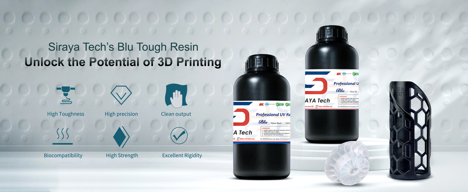 Siraya Tech Blu Tough Resin | Biocompatible 405nm UV 3d printing Resin