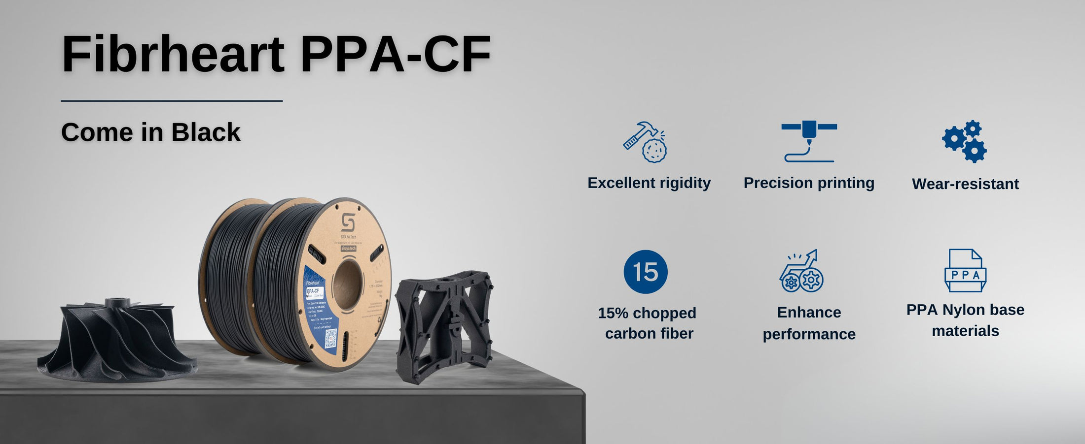 PPA-CF | Industrial 3D Printing Filament - Siraya Tech