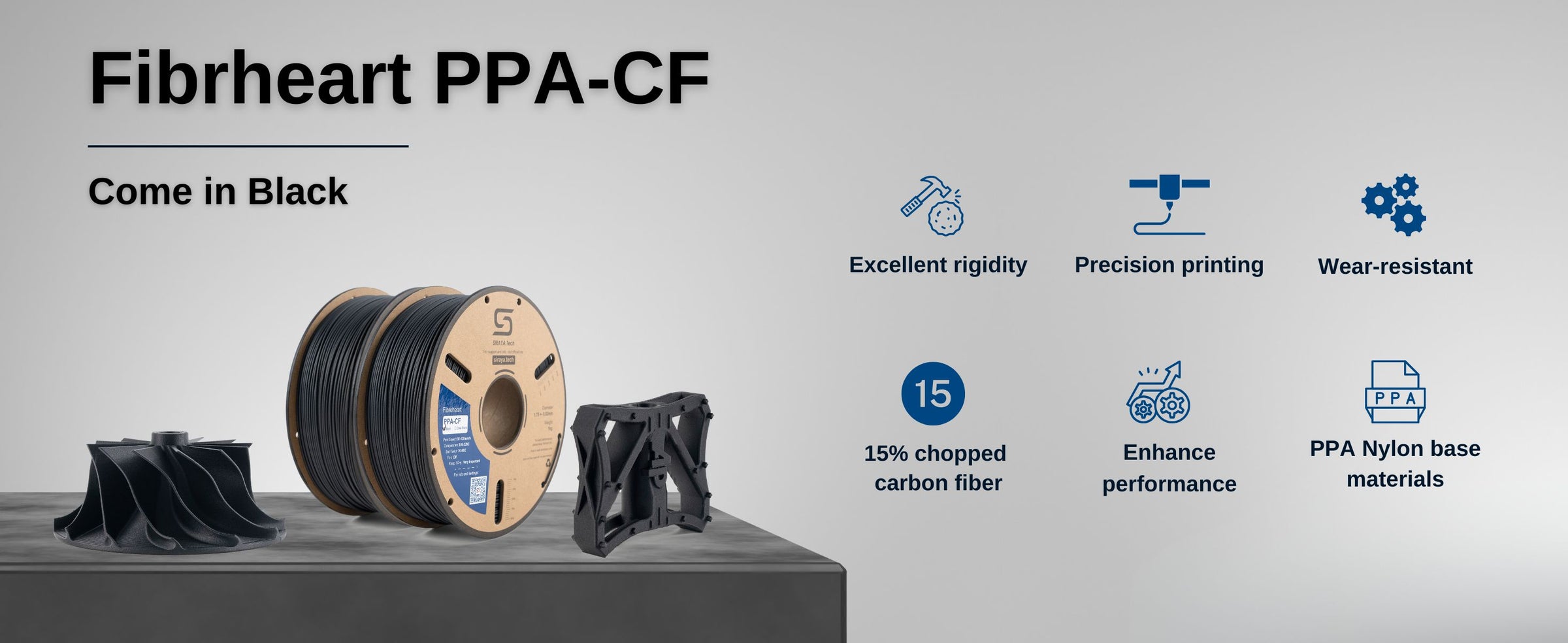 PPA-CF | Industrial 3D Printing Filament - Siraya Tech