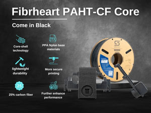 Siraya Tech Fibreheart PPA-CF Core Black Filament for FDM printing