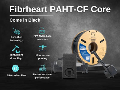 Siraya Tech Fibreheart PPA-CF Core Black Filament for FDM printing