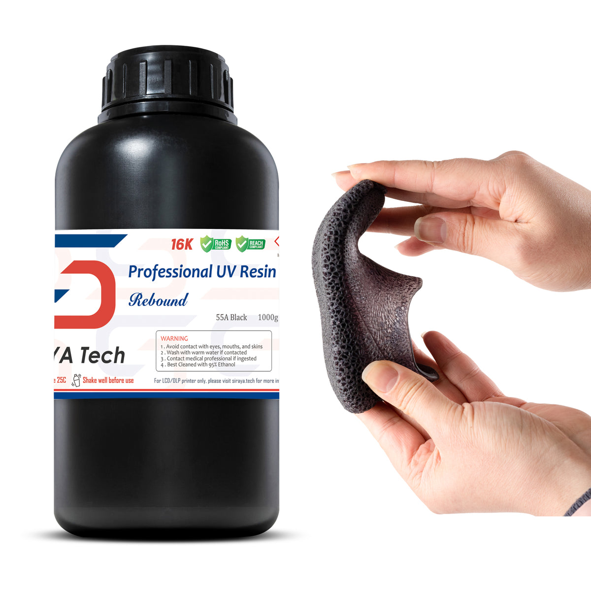 Siraya Tech Rebound 55A Black - Fast-Rebound 3D Printing Resin